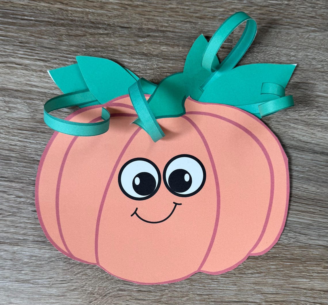Printable Fall Pumpkin Craft: Cut & Paste Activity (PDF Download) - Etsy