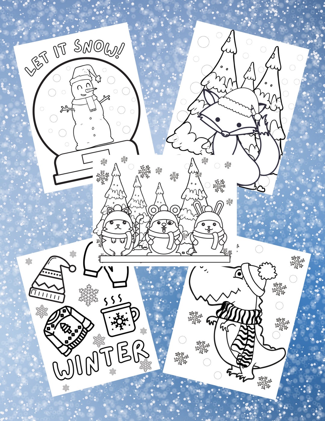 Digital Winter Coloring Pages for Kids of All Ages, Coloring Fun to ...