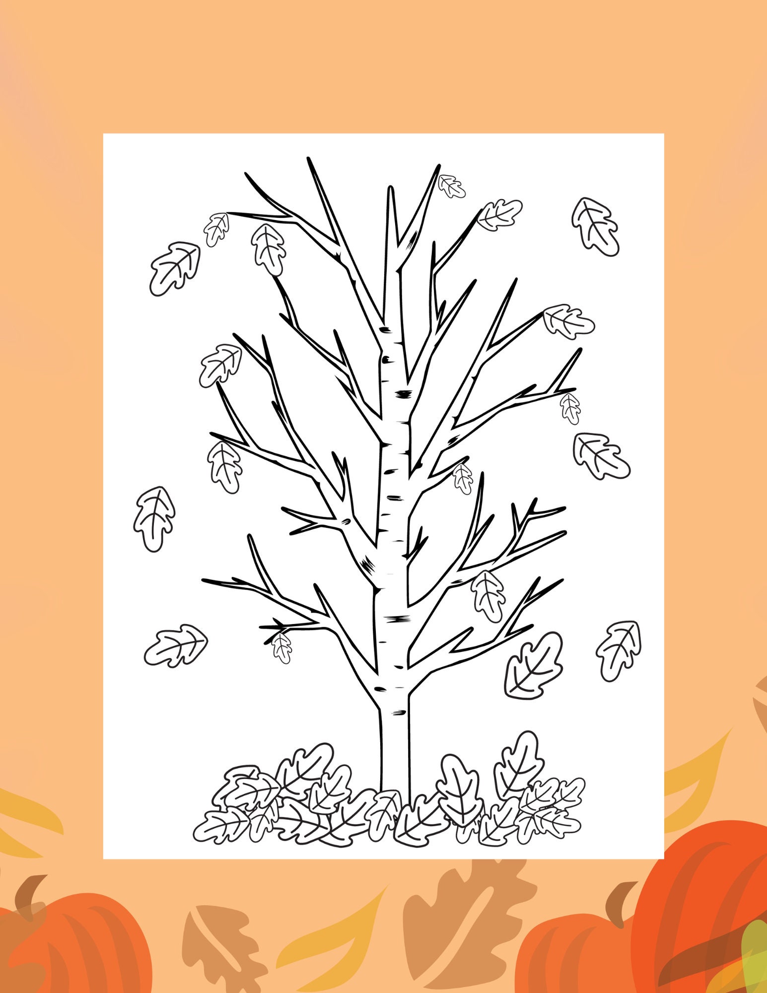 Digital Fall Coloring Pages for Kids of All Ages, 10 Printable Coloring ...
