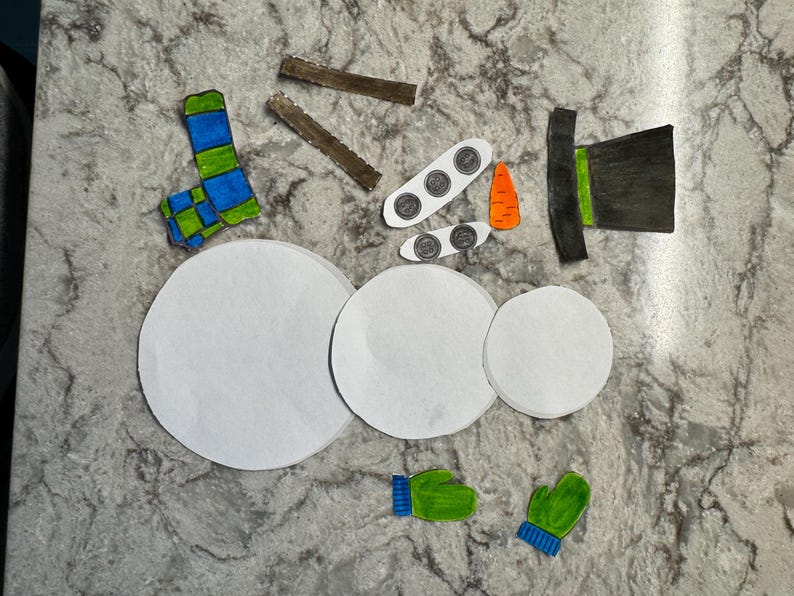 Build Your Own Snowman, Download, Print, Color and Build Snowman Craft ...