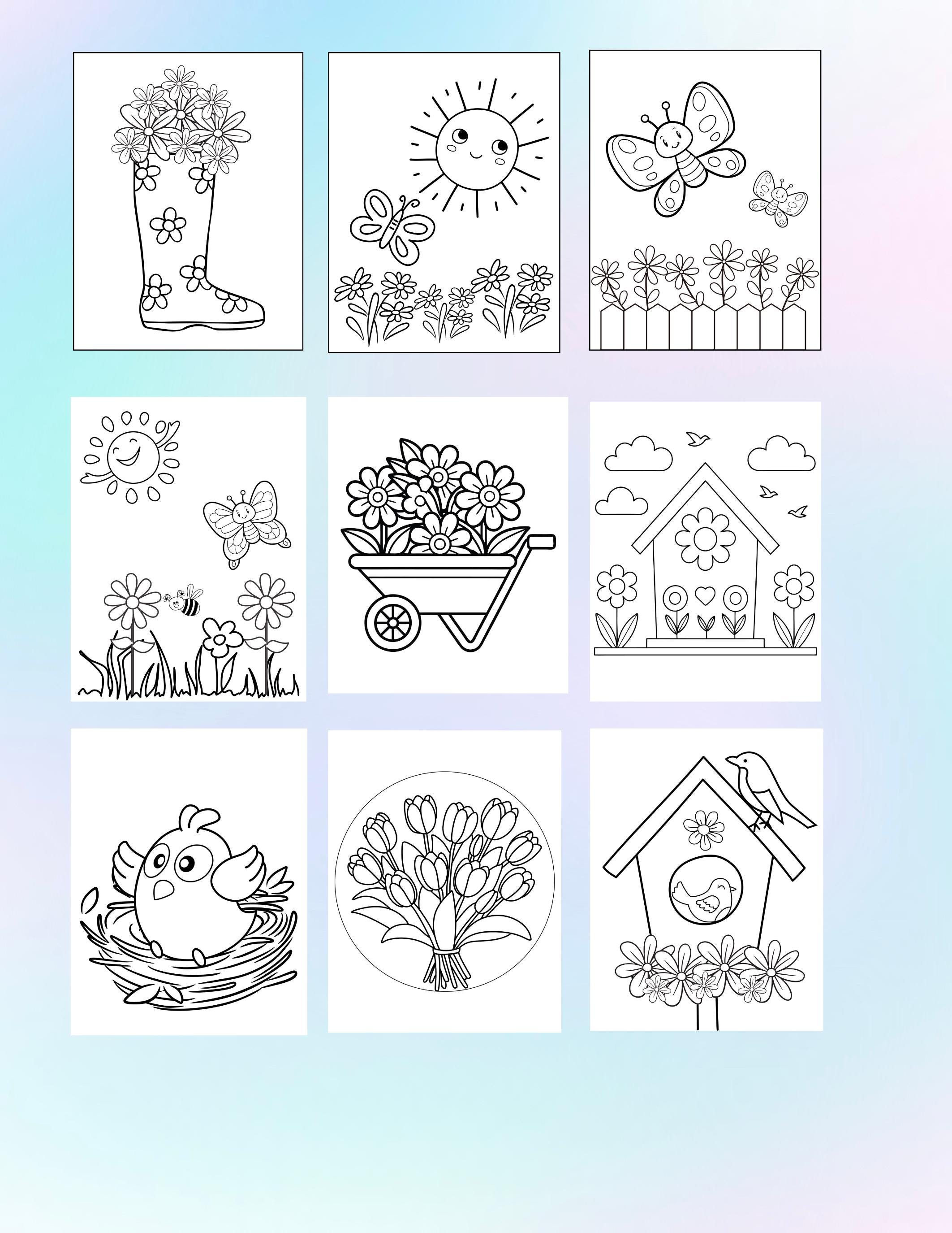 14 Spring Coloring Pages for Kids of All Ages, Coloring Fun to Download ...