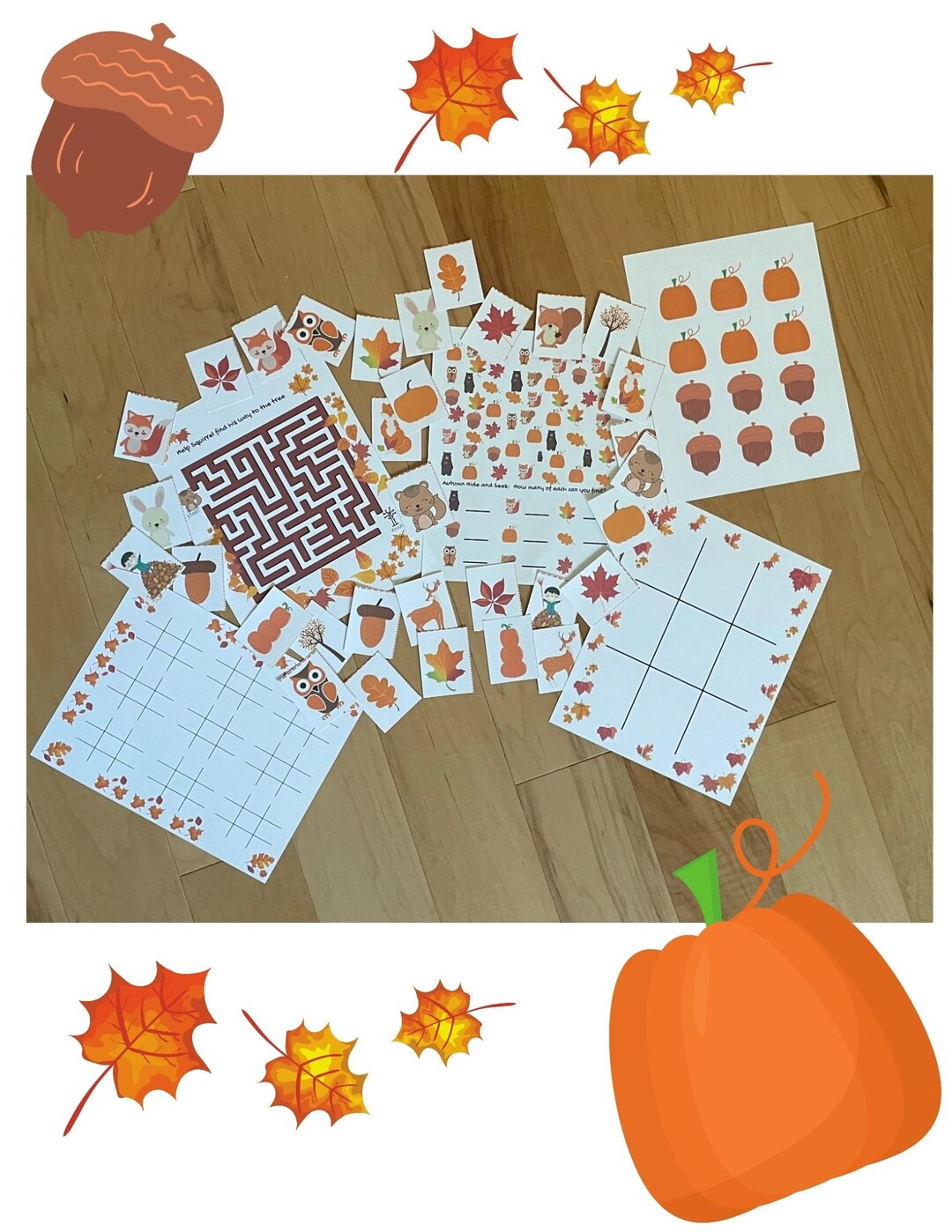 Digital Fall Themed Games For Kids Of All Ages Fall Game Fun Etsy