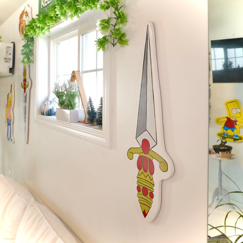 24 Dagger Sign Hand Painted Sign Custom Wood Sign American Traditional ...