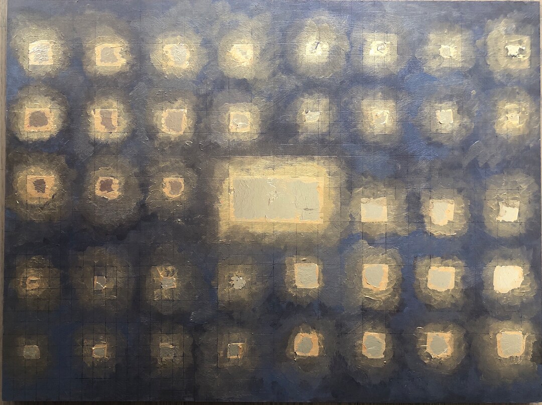 Custom Gilded Painting on Wooden Panel: Starbursts - Etsy