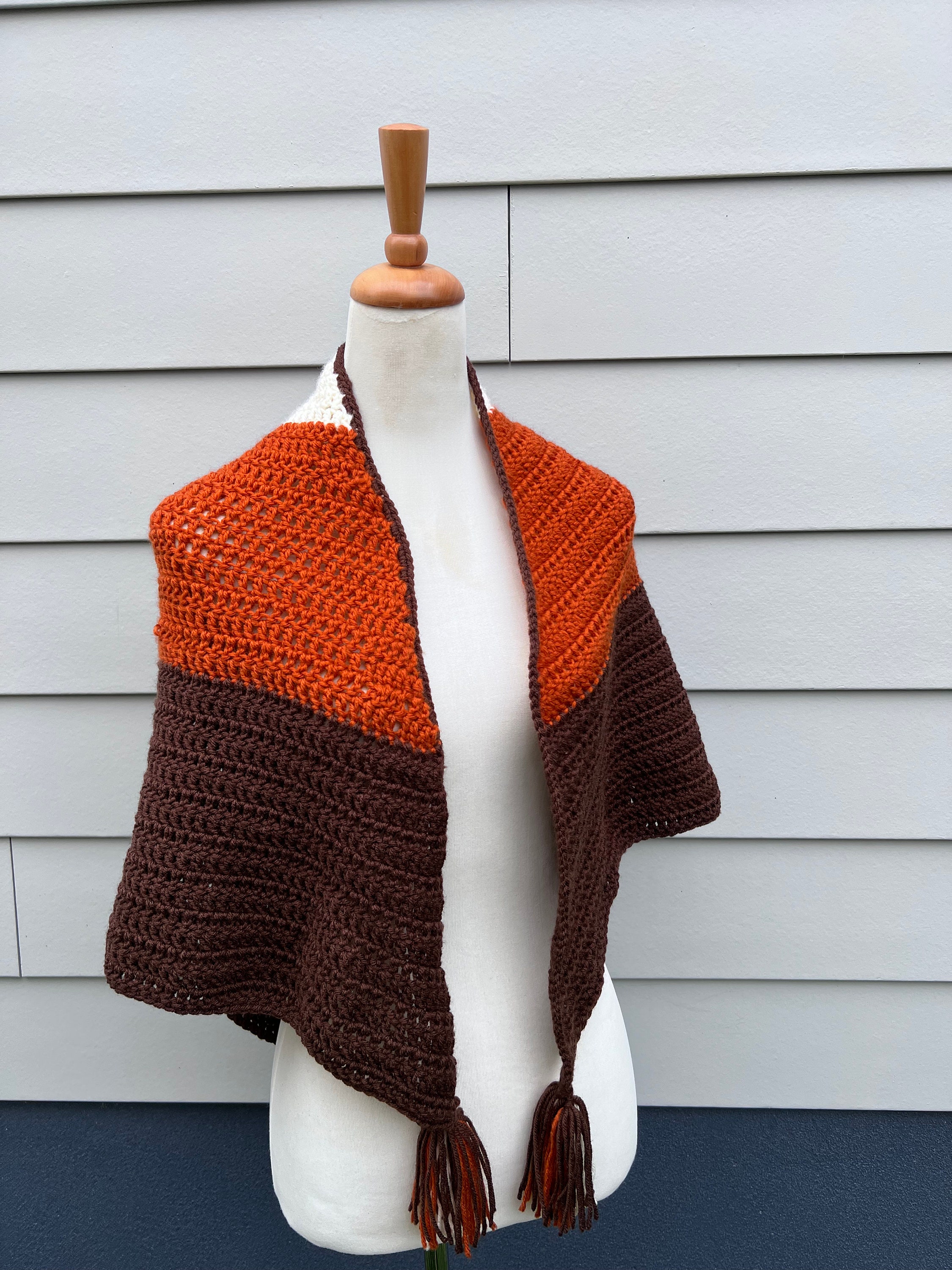 Fall Inspired Crochet Shawl - Etsy