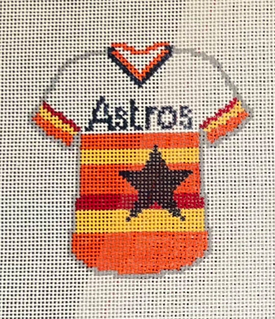 Astros Jersey Needlepoint Canvas - Etsy