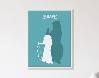 Merida and Bear Print - Etsy