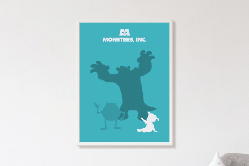 Monsters Inc. Minimalist Poster Print Pixar - Etsy