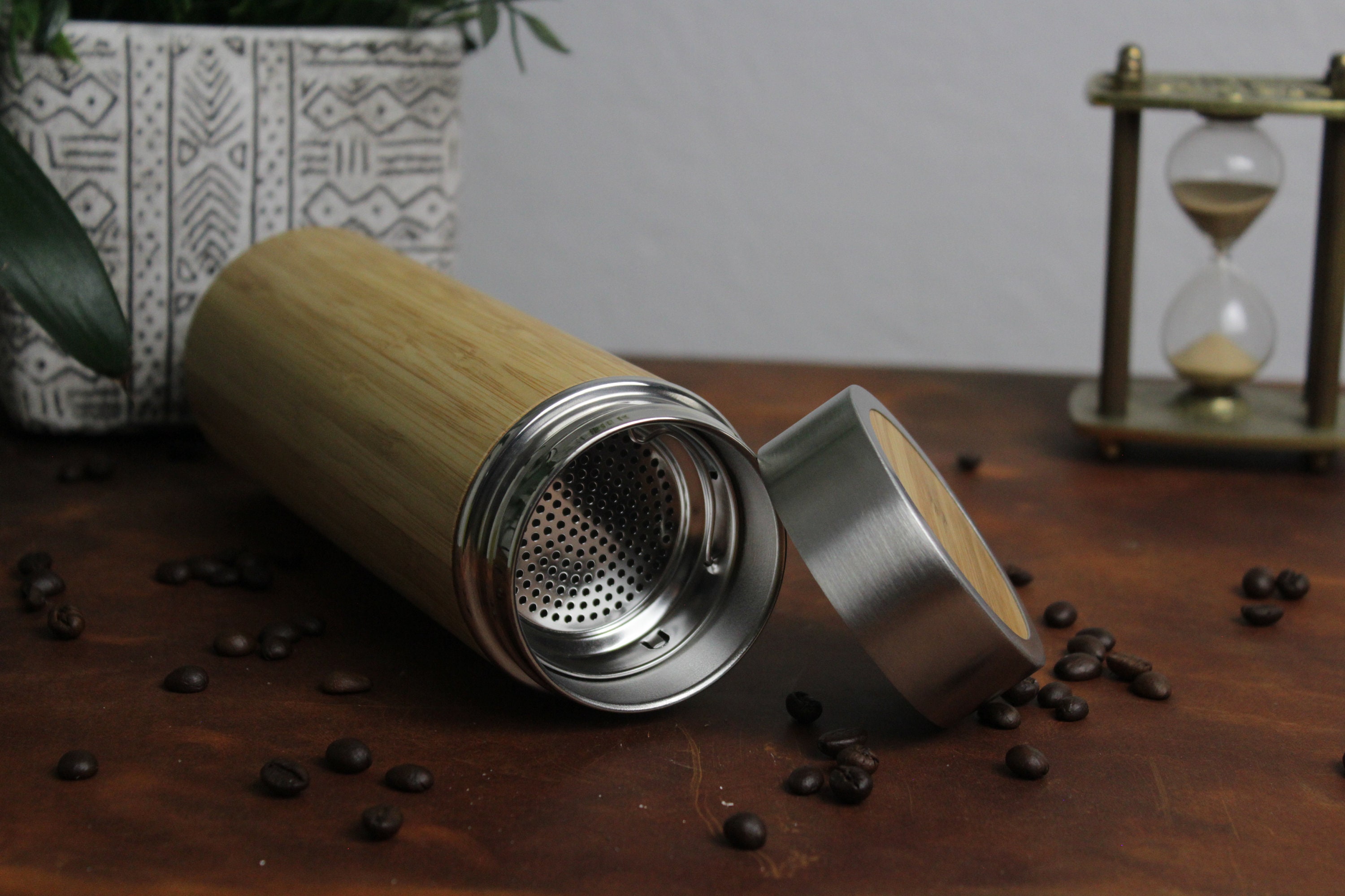 Personalized Eco Friendly Bamboo Stainless Steel Tumbler. Thermos ...