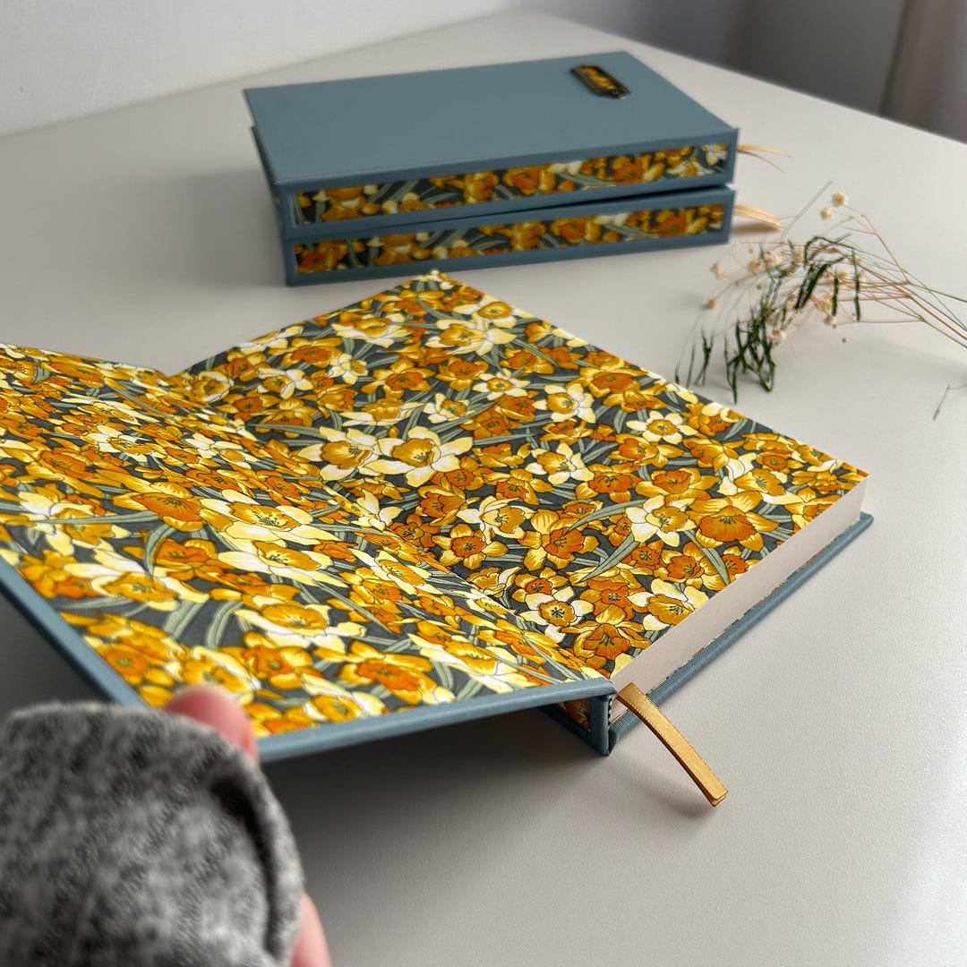 A5 Handmade Bullet Journal, Handbound Writing Book, Chiyogami Paper ...