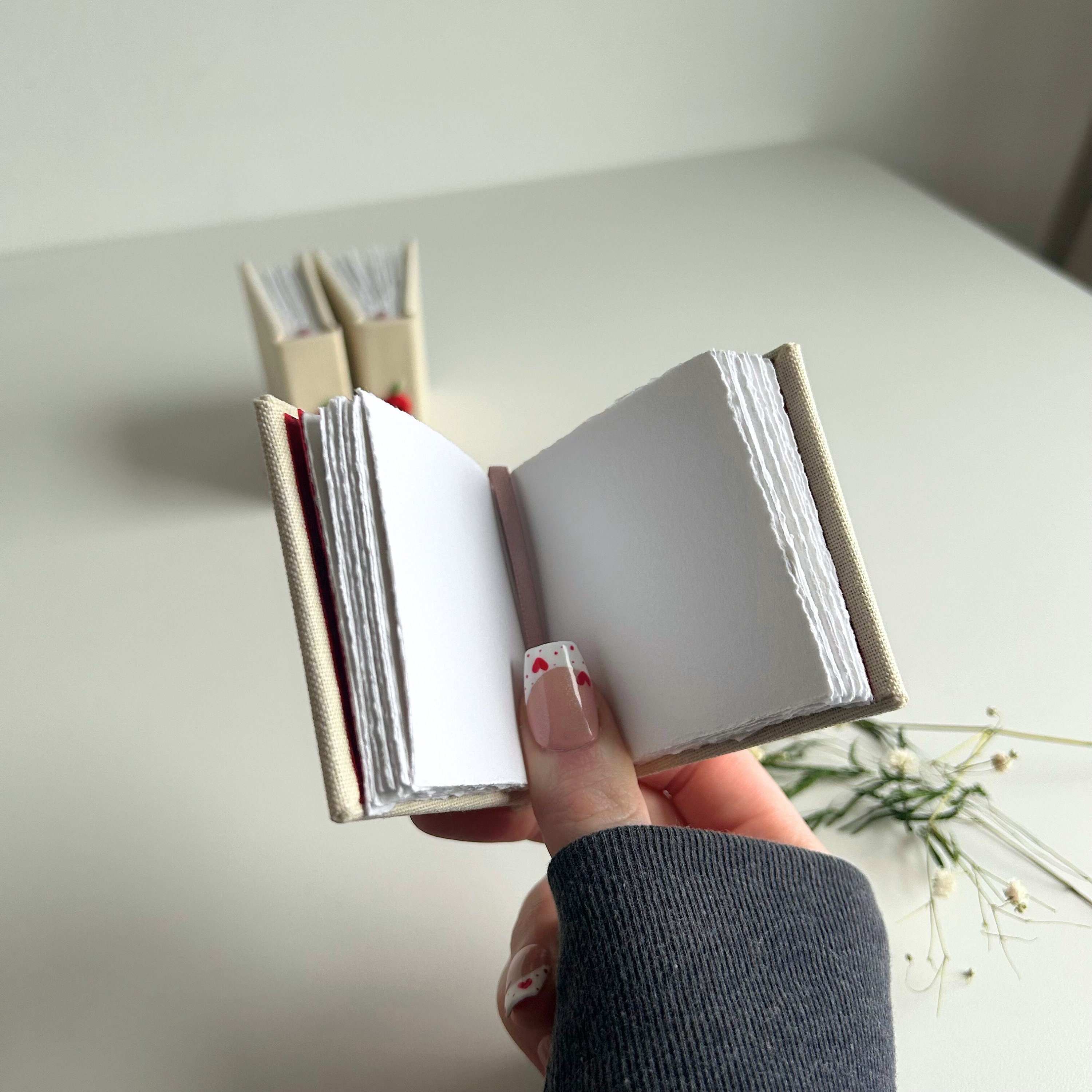 Small Hand Embroidered Rose Casebound Mixed Media Sketchbook, Artist ...