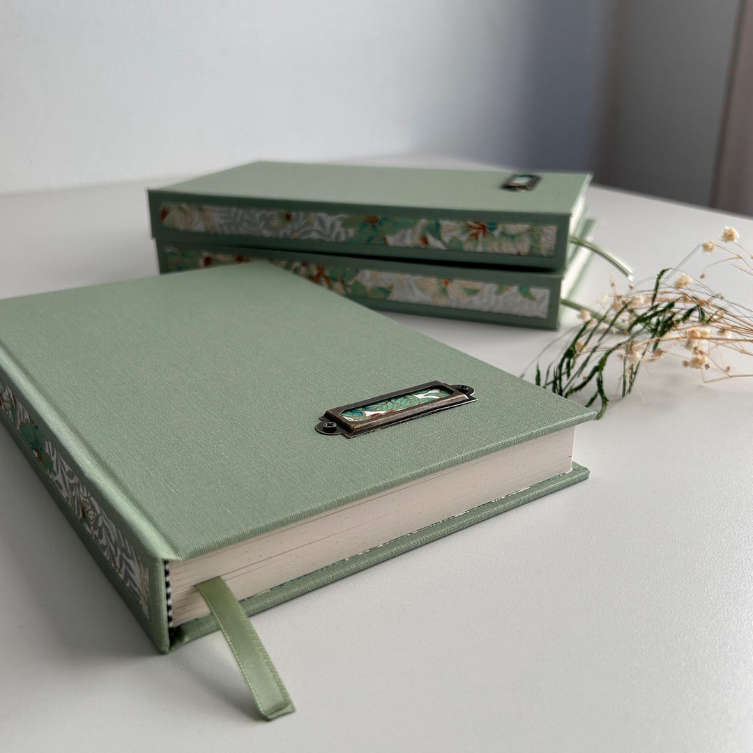 A5 Handmade Bullet Journal, Handbound Writing Book, Chiyogami Paper ...