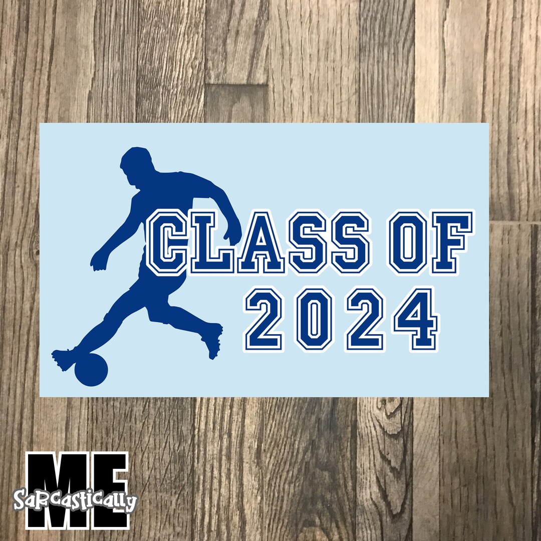 Two Color Class of Soccer Decal Custom Mens Soccer Player Decals ...