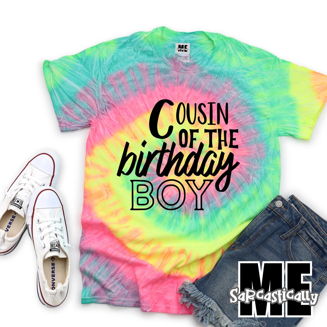 Tie-dye Birthday Tees Boys Custom Birthday T-shirts for Family Members ...