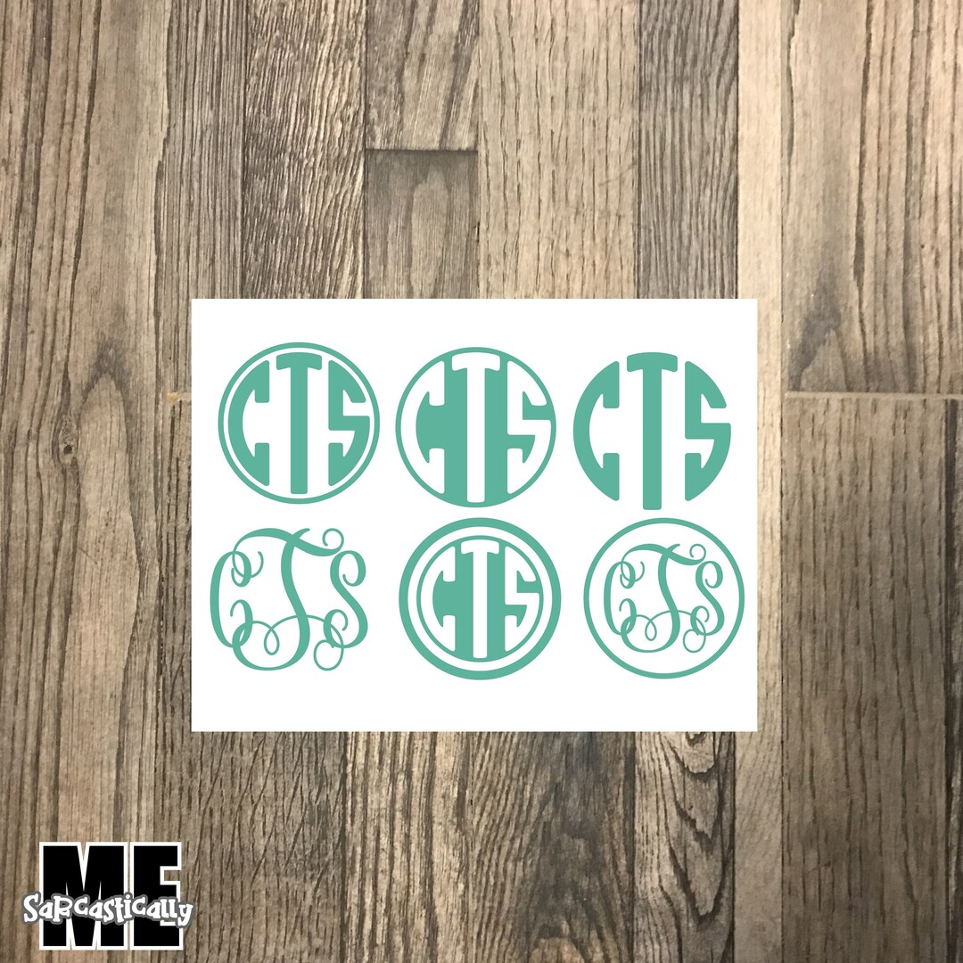 Mixed Style One Color Monogram Set Various Personalized Monogram Decals ...