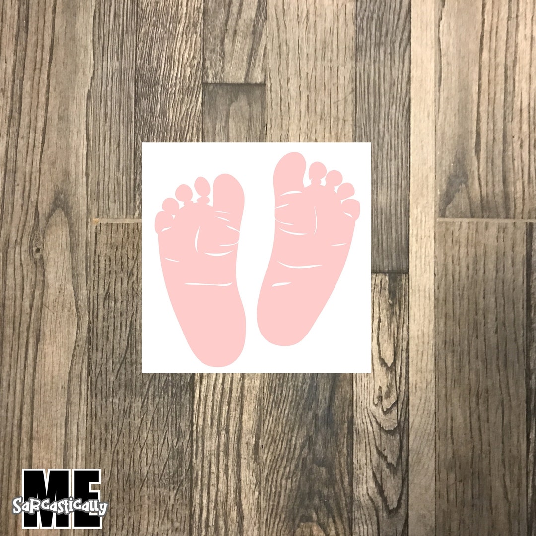 Baby Foot Decal Customized Baby Feet Vinyl Decal Baby - Etsy