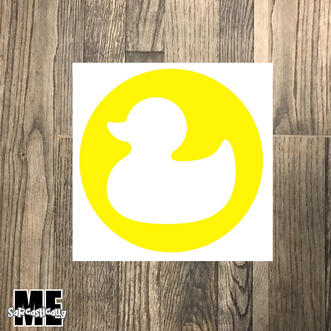 One Color Rubber Ducky Decals Circular Duck Themed Decals Cute Custom ...