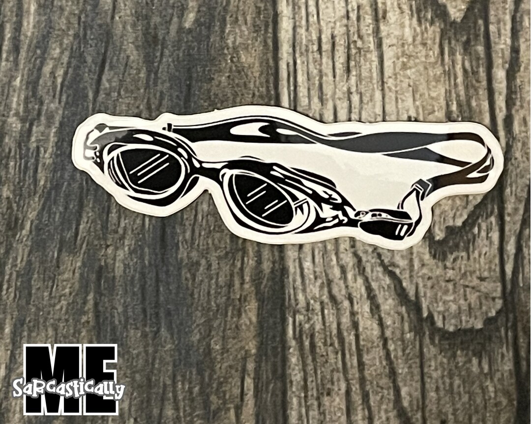 Swimming and Diving Stickers Swimmer Goggles Sticker Goggle Decal ...