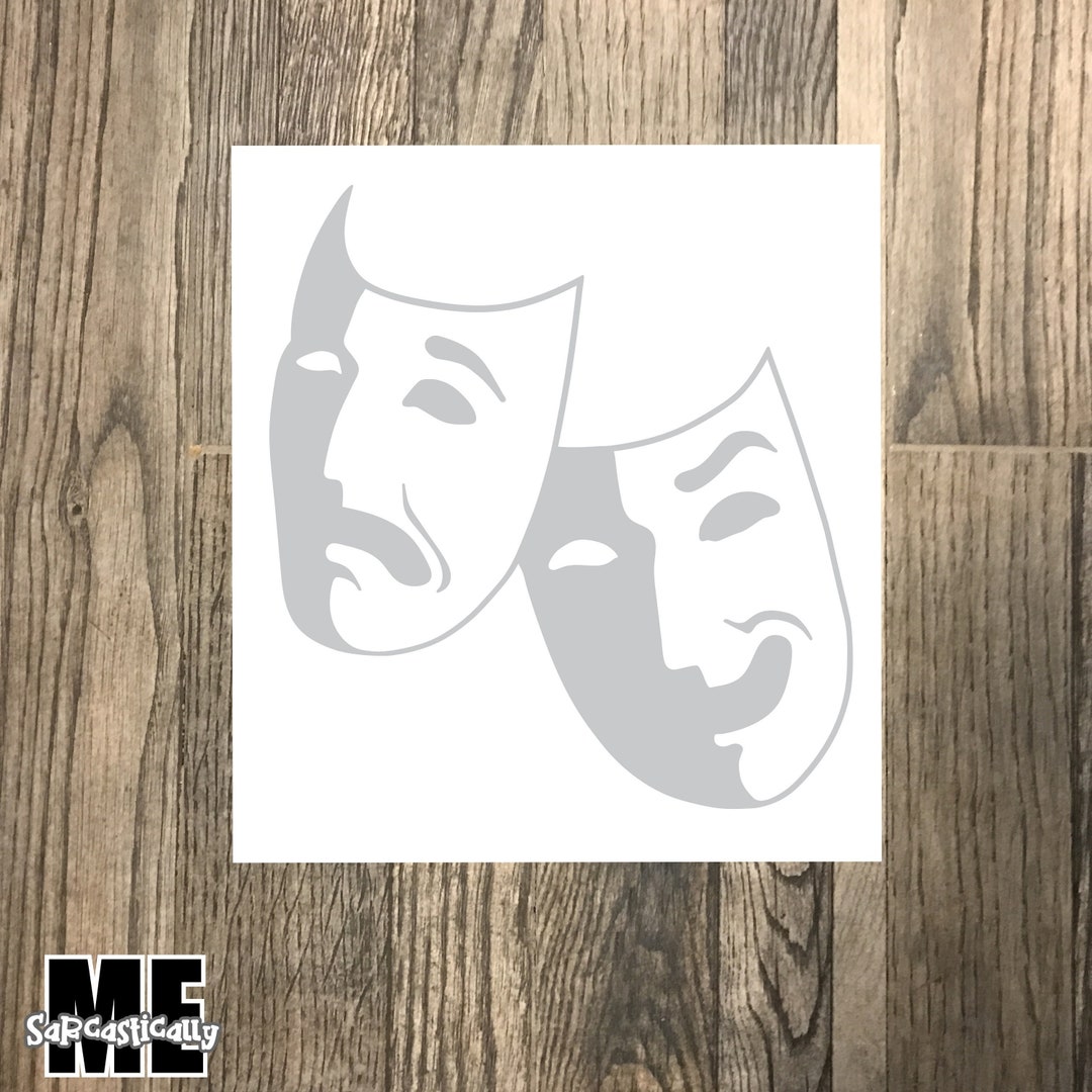 One Color Theater Decals Personalized Drama Themed Decals Custom Actors ...