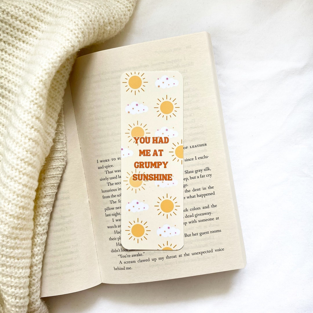 Grumpy Sunshine Bookmark | Romance Bookmark | Trope Bookmark | Yellow ...
