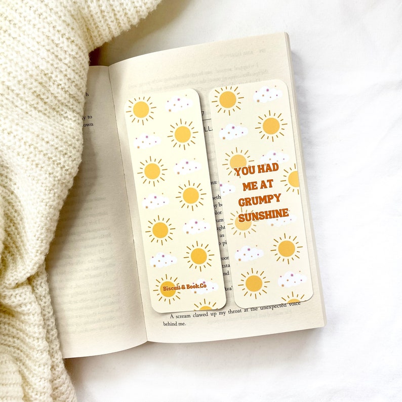 Grumpy Sunshine Bookmark | Romance Bookmark | Trope Bookmark | Yellow ...
