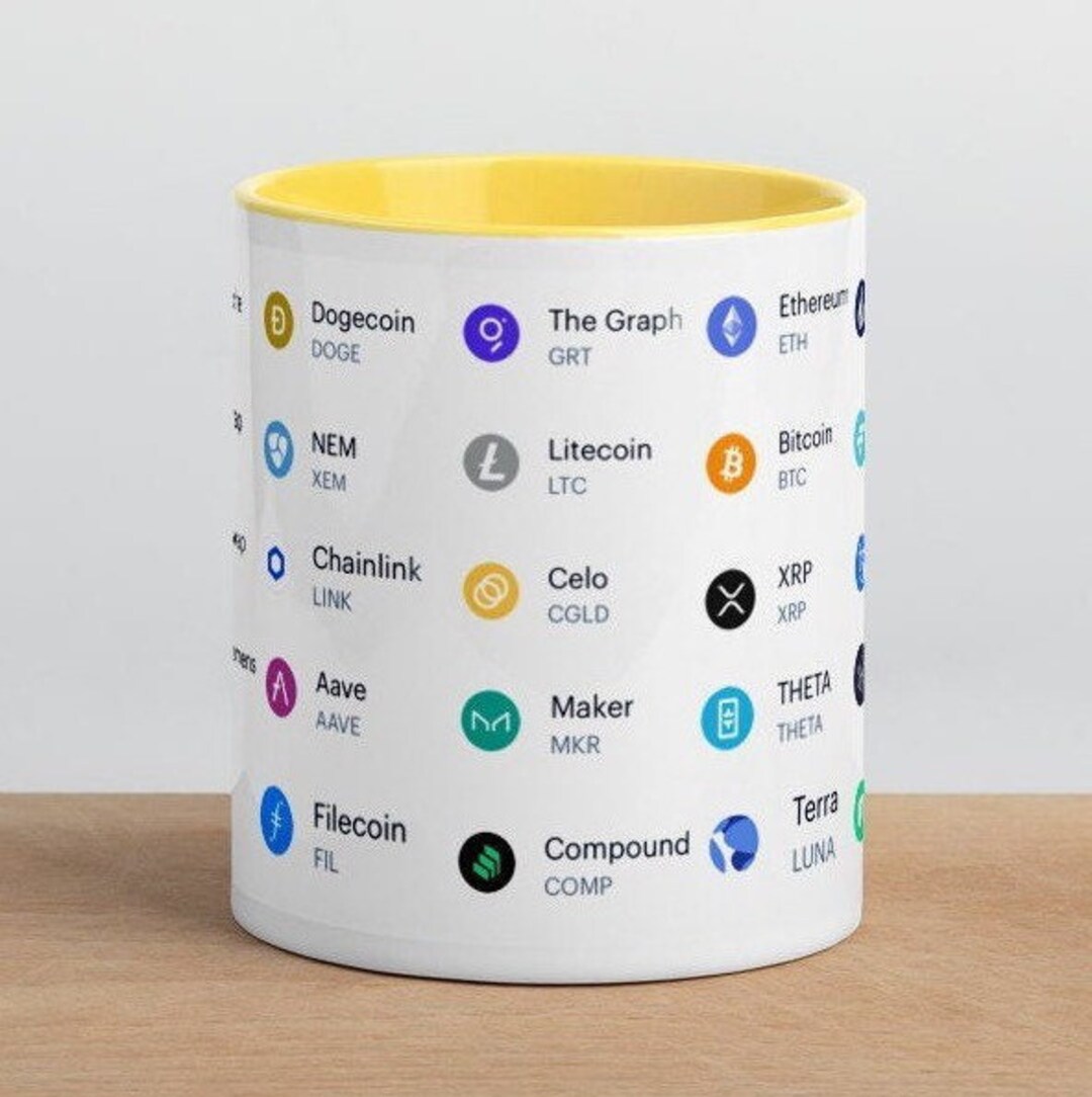 Tasse cadeau crypto avec logos colorés Meilleure tasse crypto - Etsy France