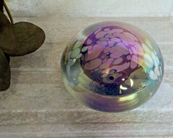Purple Glass Paperweight | Etsy