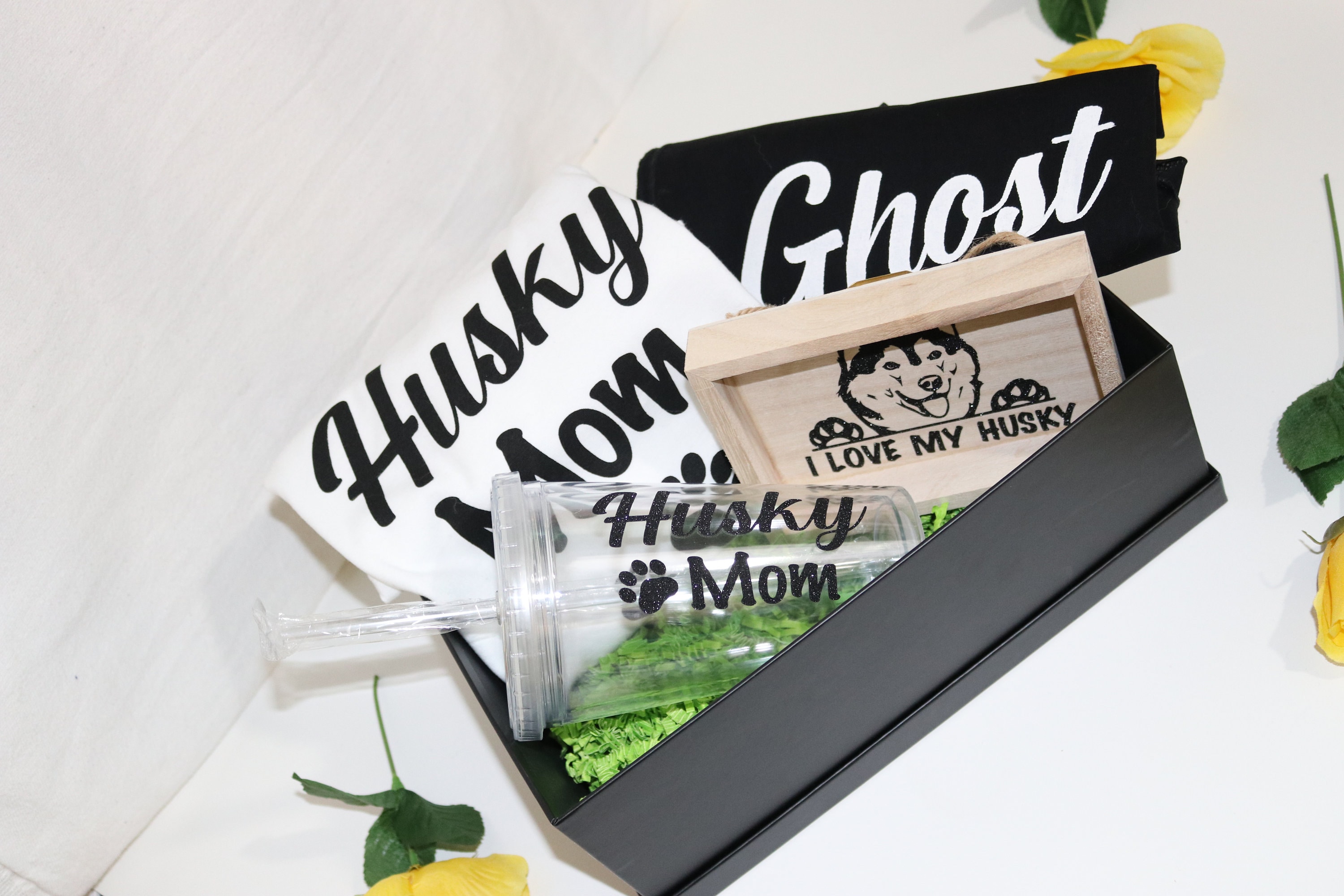 Dog Mom Box Dog Dad Box Dog Box Husky Custom Dog Box | Etsy