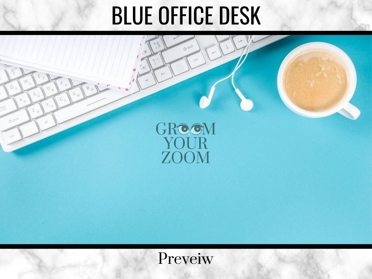 Blue Office Zoom Background - 4 Virtual Photos for Video Call ...