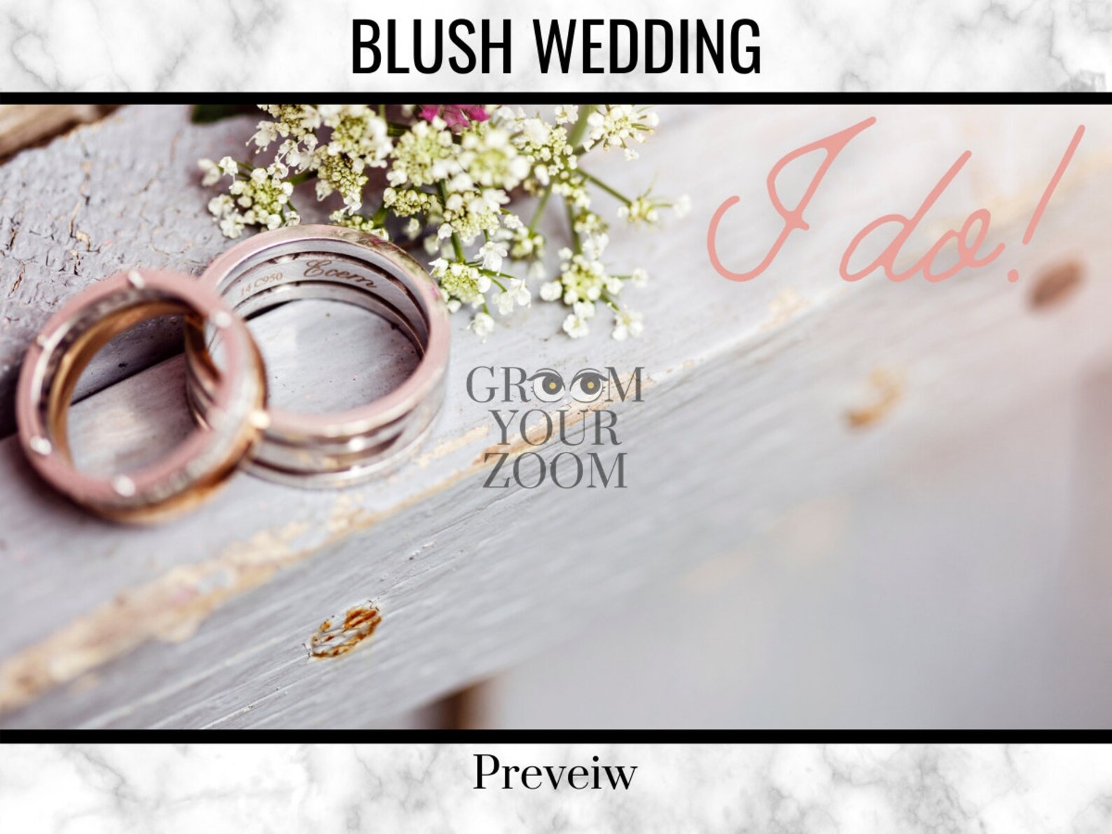 Blush Wedding I Zoom Background - 2 Digital Backgrounds for Virtual ...