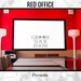 Red Office Zoom Background - 4 Virtual Photos for Video Call ...