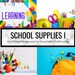 School Supplies I Zoom Background - 4 Virtual Backdrops for Video Call ...