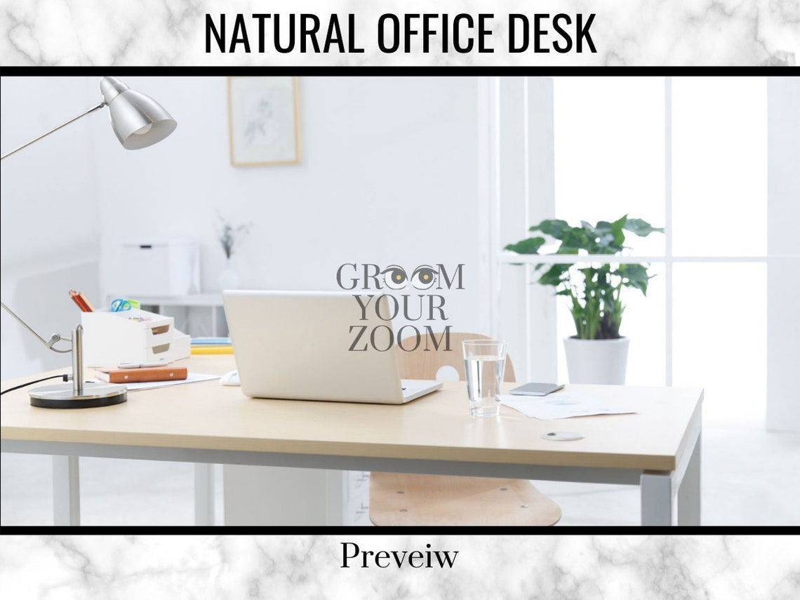 Natural Office Zoom Background - 4 Virtual Photos for Video Call ...