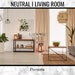 Neutral I Living Room Zoom Background - 4 Virtual Backgrounds for Video ...