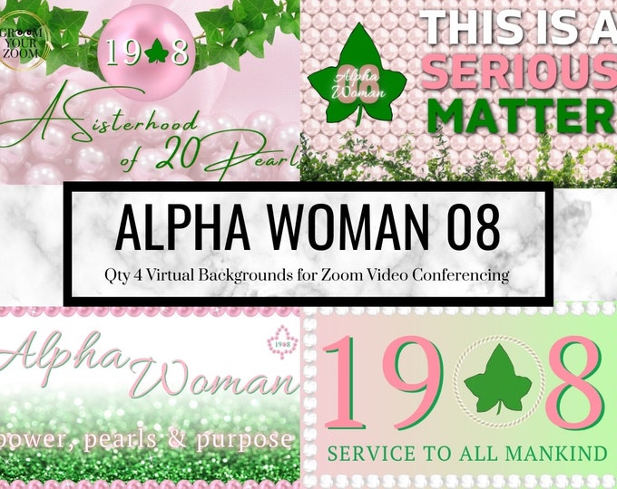 Alpha Woman Zoom Background - 4 Virtual Background for Video Call ...