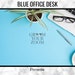 Blue Office Zoom Background - 4 Virtual Photos for Video Call ...