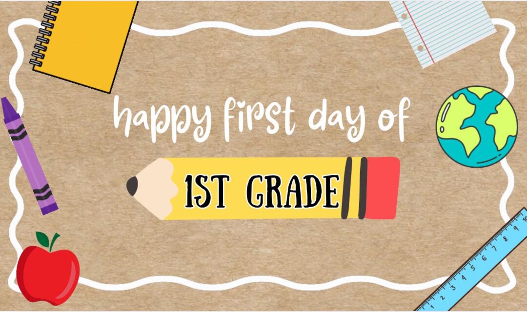 Custom Hand-painted "happy First Day Of" Banner - Personalized Back to ...
