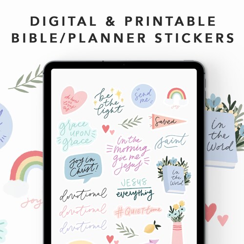 Bible Journaling Stickers Digital Printable Christian Planner - Etsy