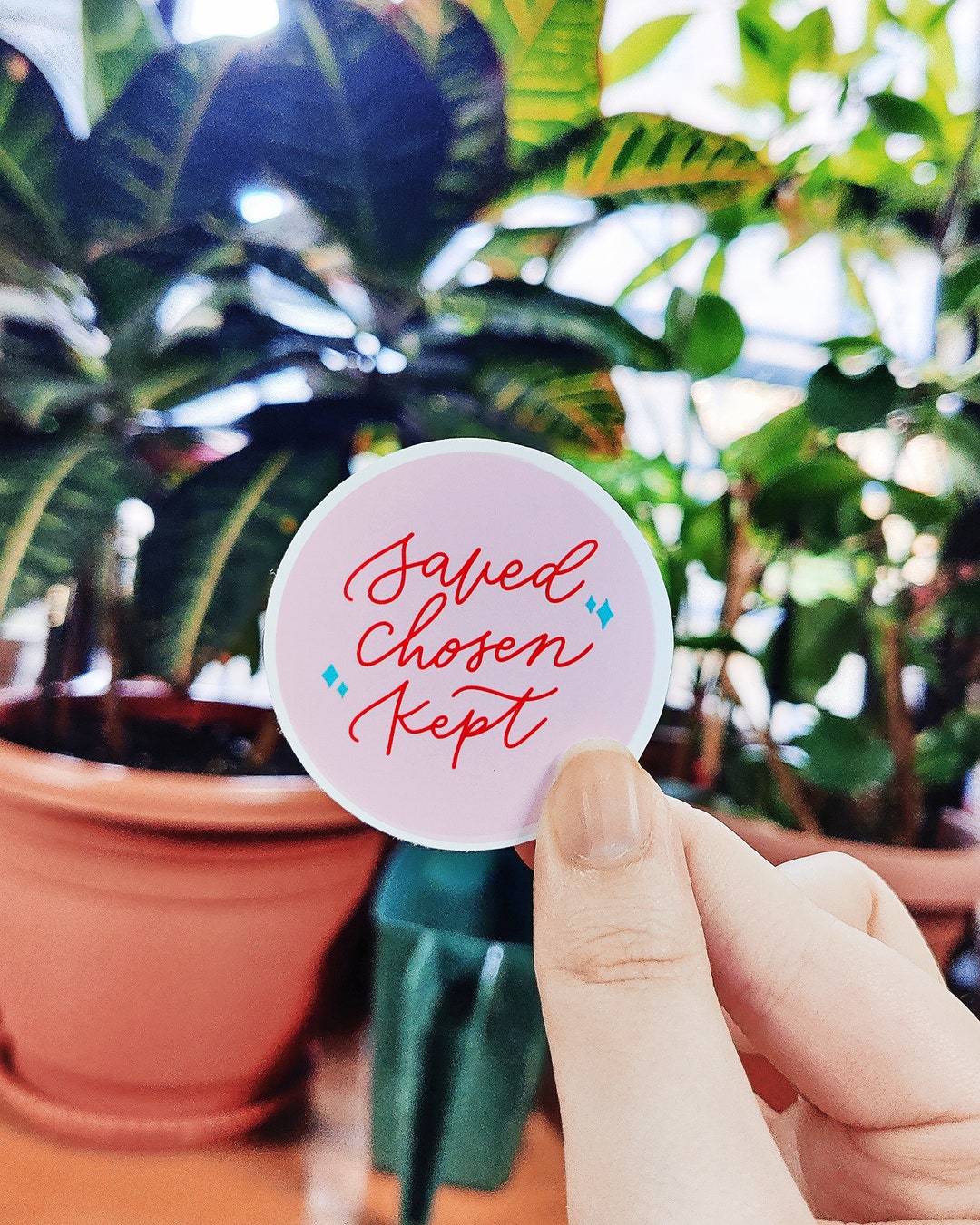 Saved Chosen Kept Sticker Bible Stickers Christian Stickers Jesus ...