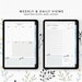 Undated Blue Floral Digital Planner Goodnotes With Hyperlinks, Digital ...