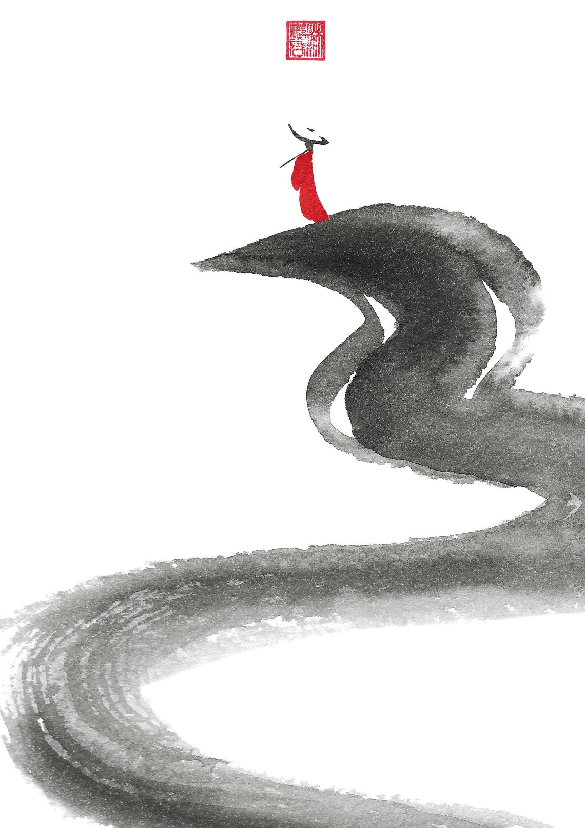 Pathway Traditional Chinese Art Print Chinese Ink | Etsy