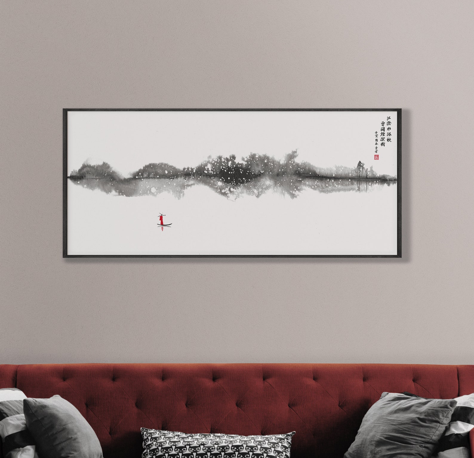 Calm - Traditional Chinese Art Print - Chinese Ink and Water Landscape ...