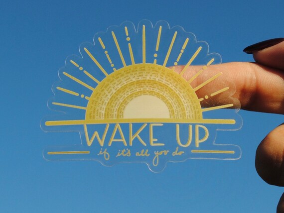 Wake Up Clear Vinyl Sticker Julie and the Phantoms | Etsy