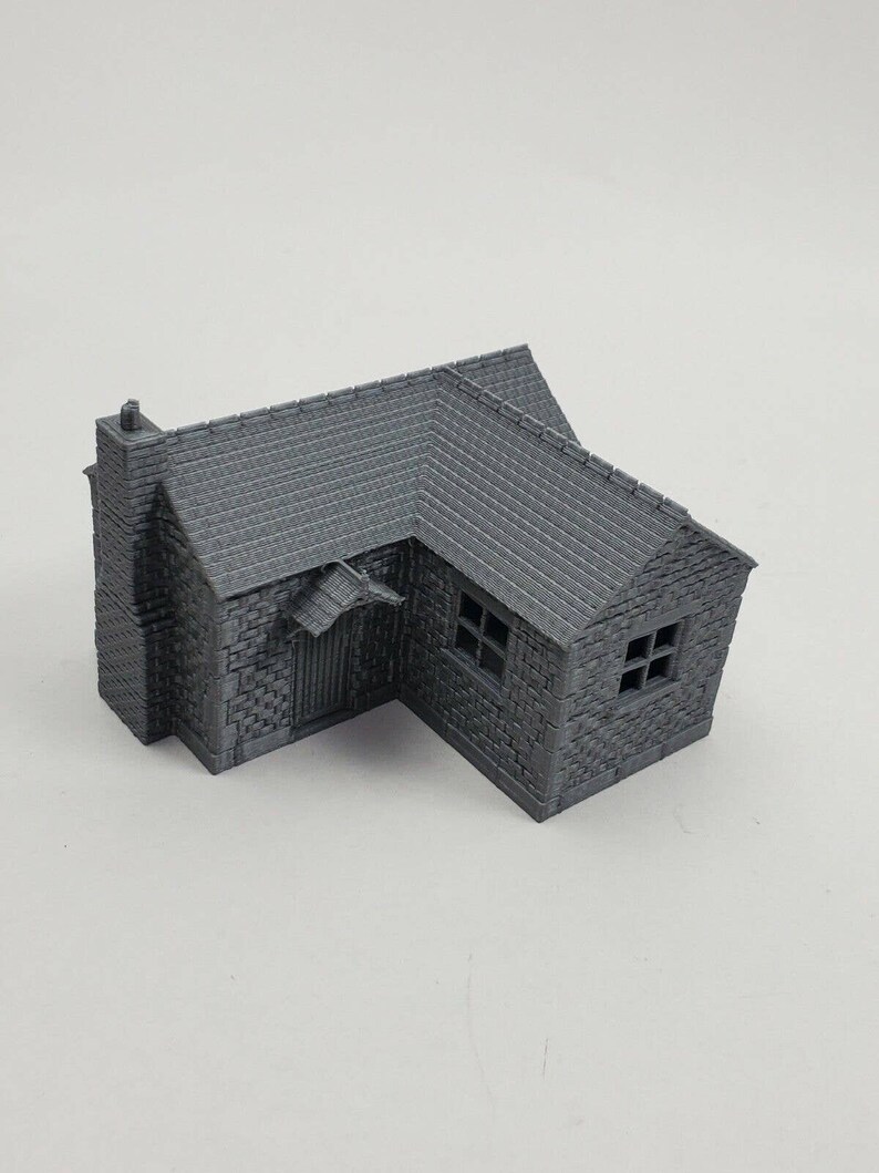 HO Scale Building Brick Cottage 1:87 Scale 3D Print - Etsy