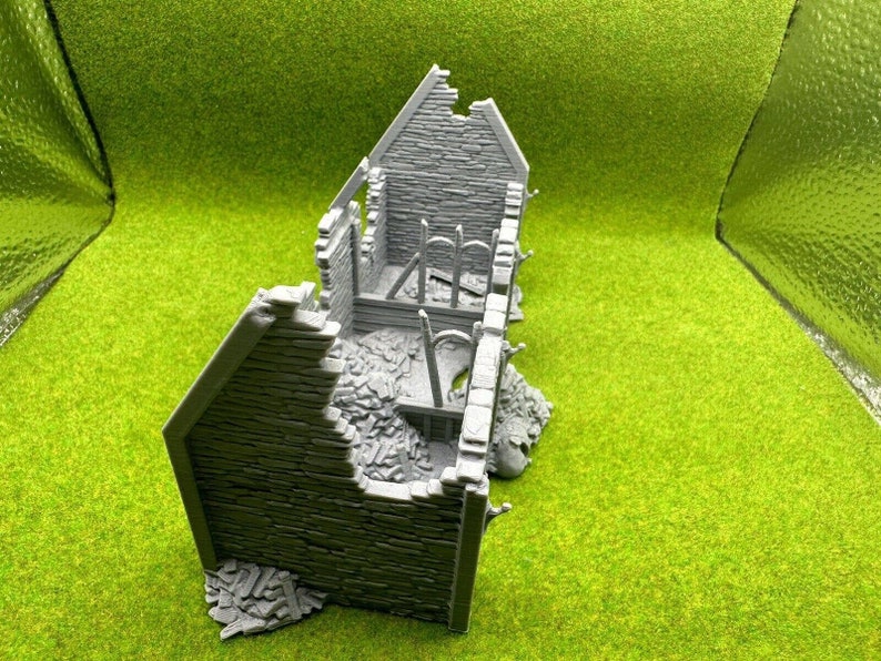 HO Scale Destroyed Building Stables 1:87 Scale 3D Print Grimdale - Etsy