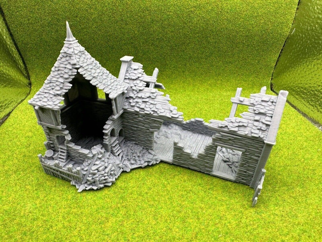 HO Scale Destroyed Building Chicken Coop 1:87 Scale 3D Print Grimdale ...