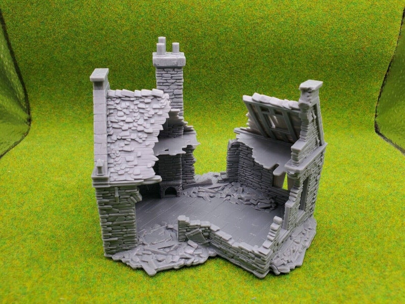 HO Scale Destroyed Cooper Residence Cottage 1:87 Scale 3D Print ...
