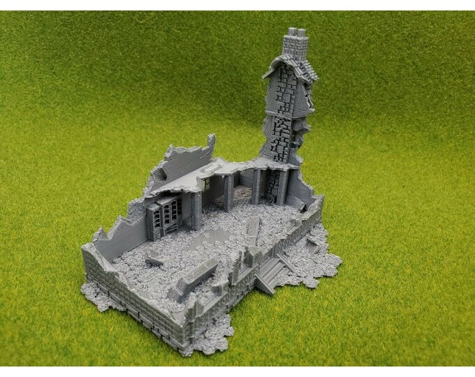 HO Scale Destroyed House 2 1:87 Scale 3D Print - Etsy