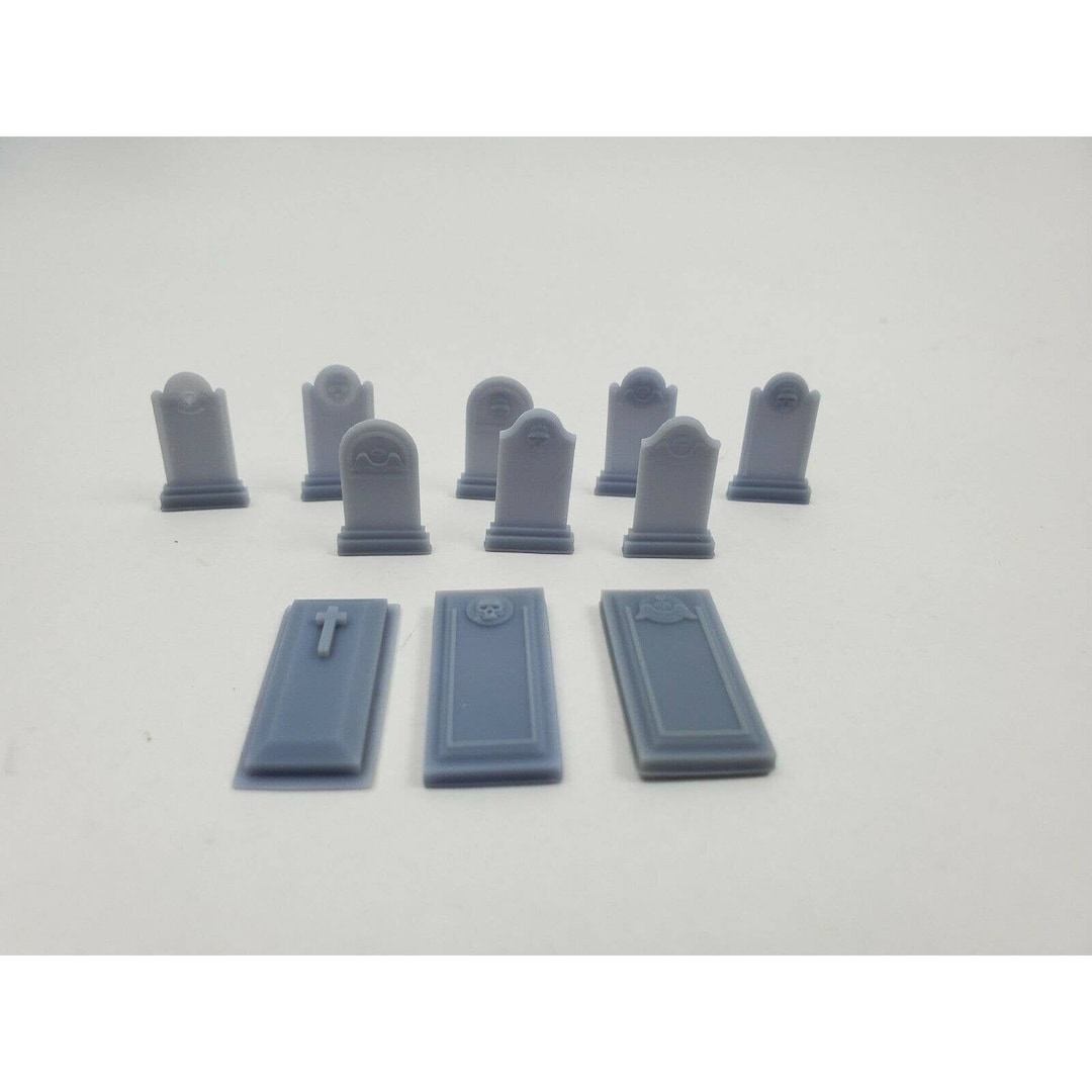 Ho Scale Tombstones Grave Stones Cemetery Memorials Railroad Diorama 3D ...