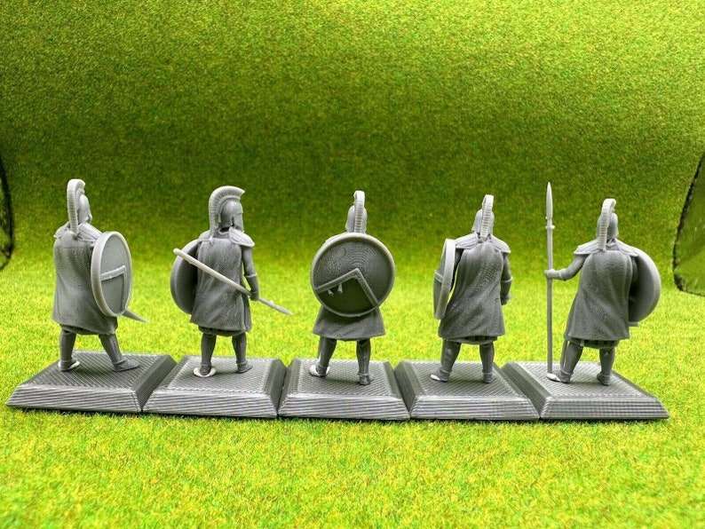Ancient Greek Warriors Spartan Soldiers Miniatures 28mm Wargame 3D ...